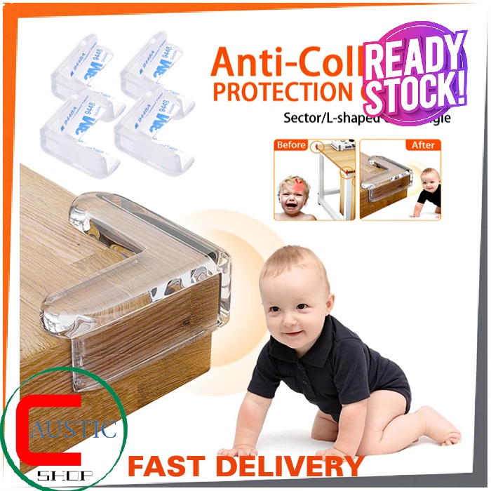 4Pcs Table Corner L Shape Protector Soft Table Edge Guard | Shopee Malaysia