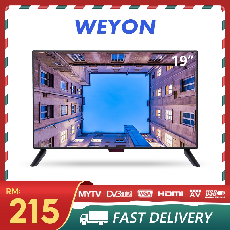 Weyon TV 19 inch HD LED TV Murah (DVBT-2) Built in MYTV | Shopee Malaysia
