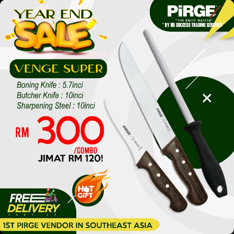 YES 2022 SET PIRGE VENGE SUPER - Pisau Sembelih 10" 31255 - Pisau ...