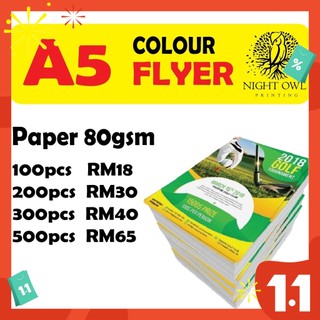 Flyer Printing A5 80gsm simili paper | Shopee Malaysia