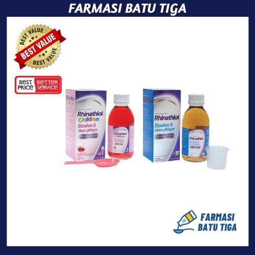 RHINATHIOL CHILDREN/ ADULT PHLEGM COUGH SYRUP 125ML (Non drowsy ...
