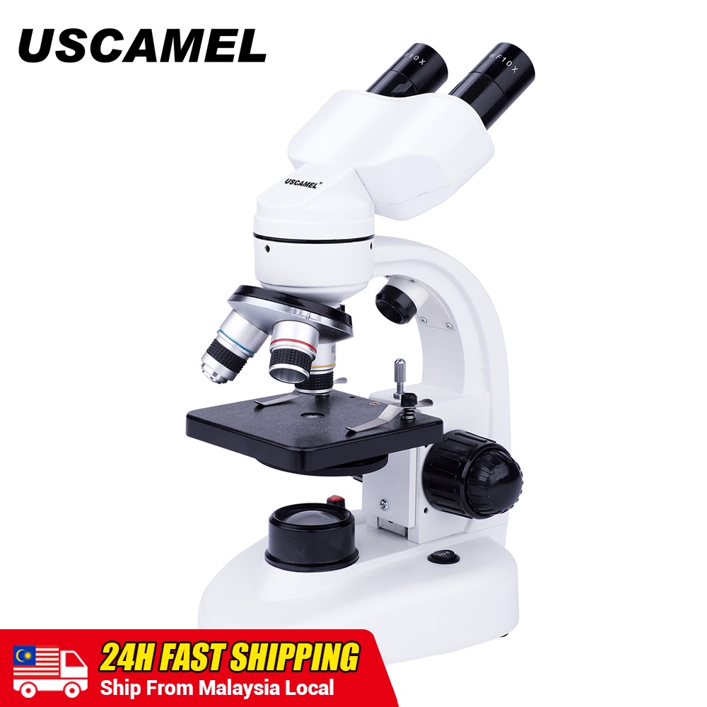 USCAMEL 40x-1000x Professional Binocular Microscope Lab Kit | Shopee ...