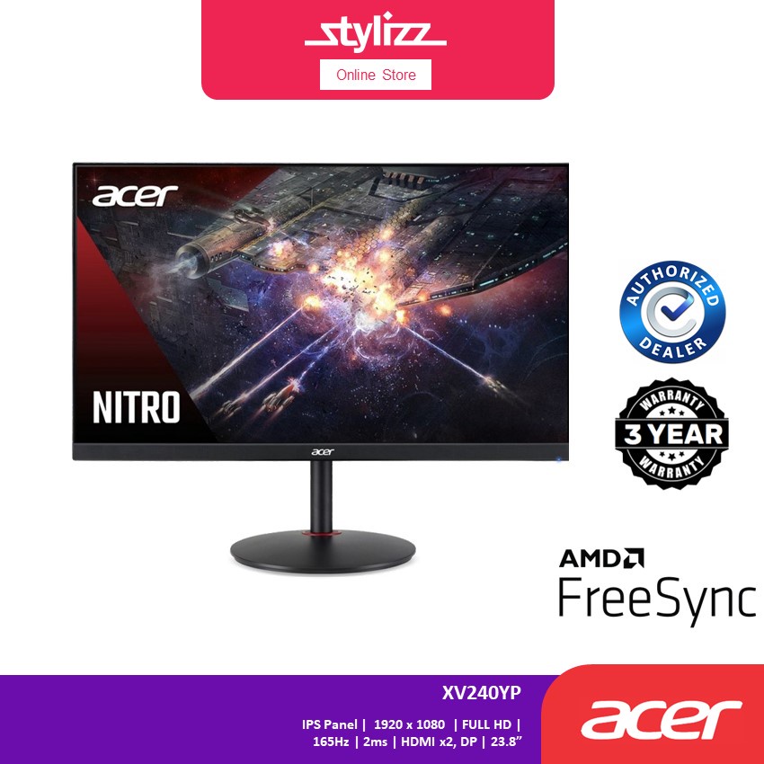 Acer Nitro XV240 YP / XV240Y / XV240YP 1920 x 1080 FHD 165Hz 24" Gaming ...