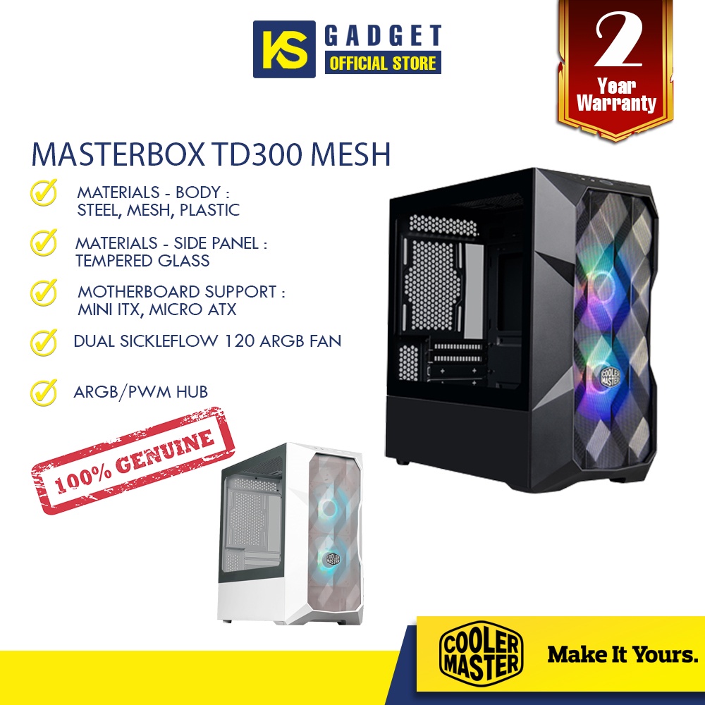 Cooler Master MasterBox TD300 Mesh Micro-ATX PC CASE | Shopee Malaysia
