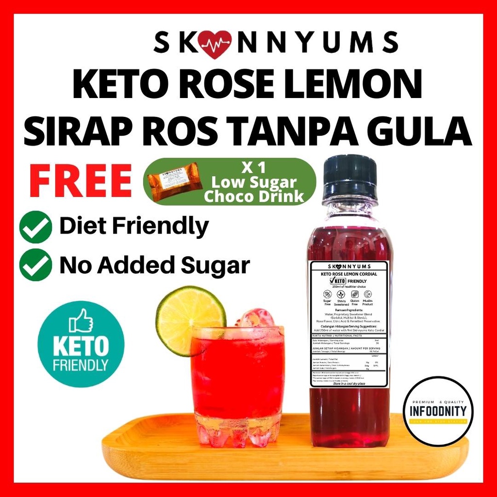 SKINNYUMS Sugar Free Syrup Keto Syrup Keto Drink Sirap Kordial Tanpa ...