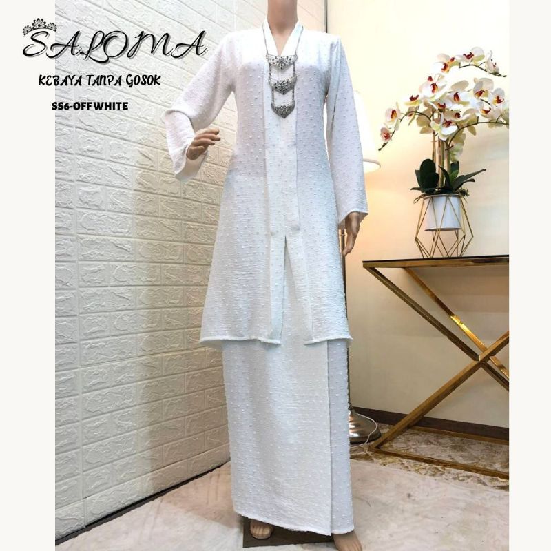 [S - 5XL] KEBAYA LABUH KOSONG PLAIN SALOMA PLUSSIZE SIZE BESAR OFF ...