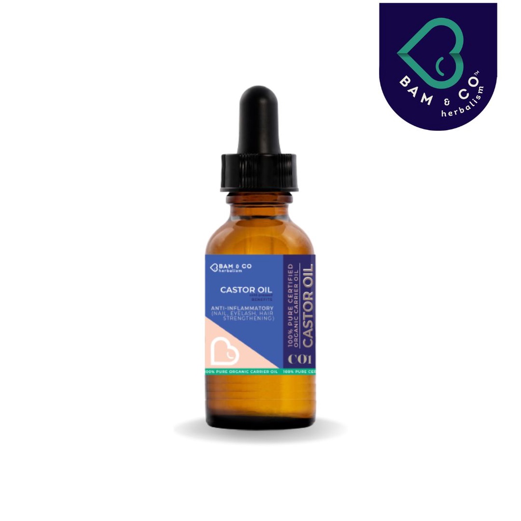 Bam & Co. Natural Certified Organic Virgin Castor Oil - Cold Press ...