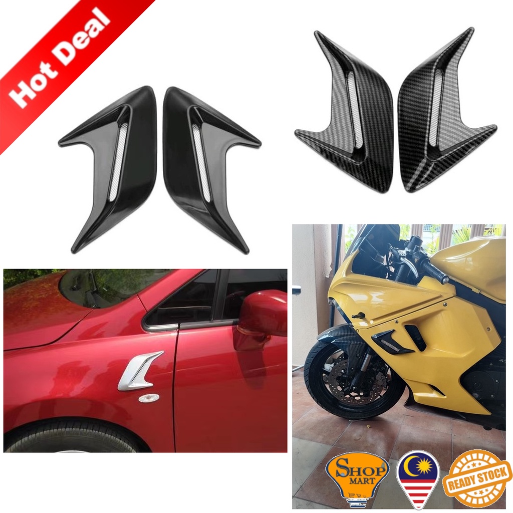 Car Side Fender Air Scoop Diffuser Decoration Accessories Carbon 6D ...
