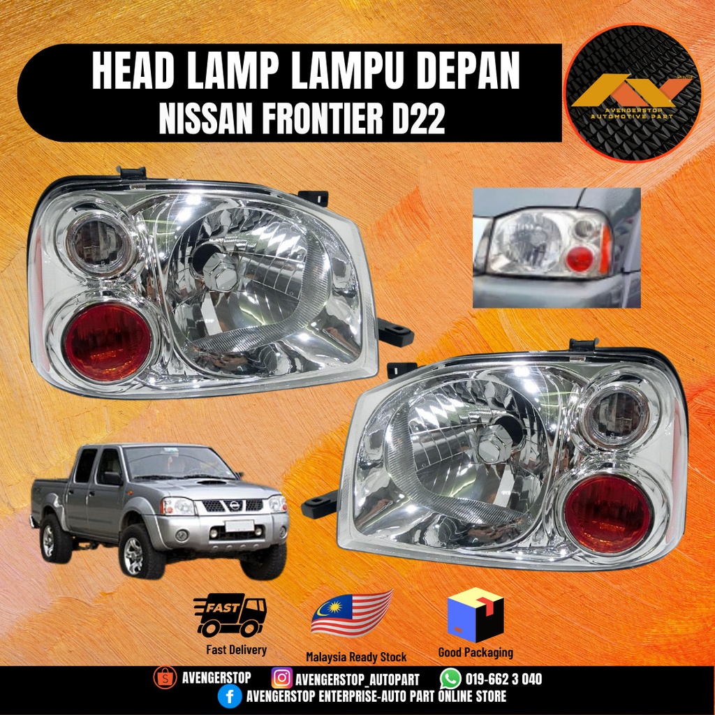 NISSAN FRONTIER D22 2003 MODEL FRONT HEAD LAMP LIGHT LAMPU DEPAN BESAR ...