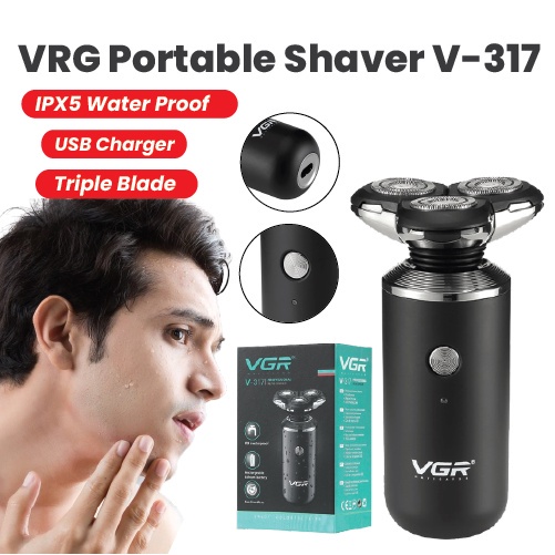 VGR V-317 Shaver IPX6 Rated Waterproof Razor Electric Shaver for Men ...