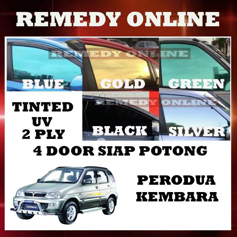 Perodua Kembara Tinted Kereta 4 Door Tinted 2PLY UV99% Siap Potong Dark ...