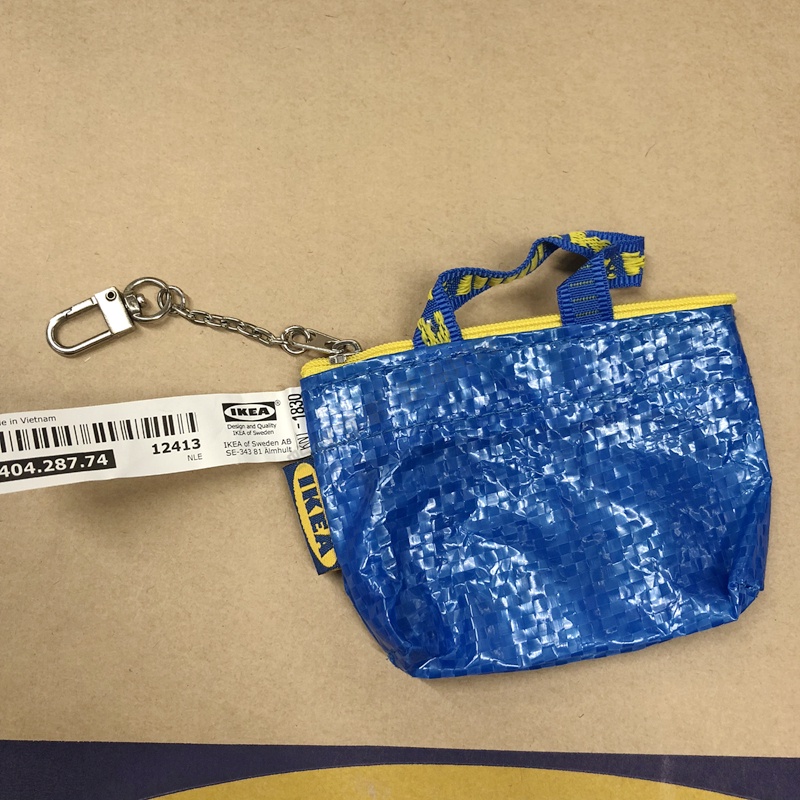 Beg IKEA Knorig beg penyimpanan biru beg penyimpanan mini beg kunci beg ...