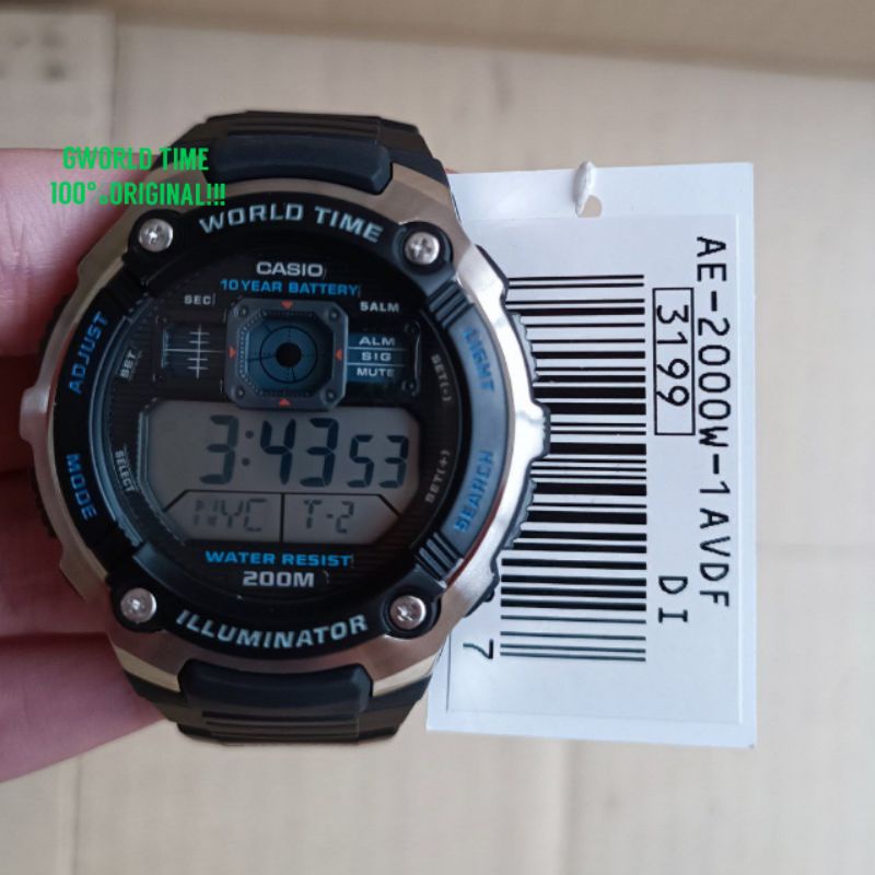 CASIO ORIGINAL AE-2000W-1A/AE-2000W-1AVDF/AE-2000W/AE2000W | Shopee ...