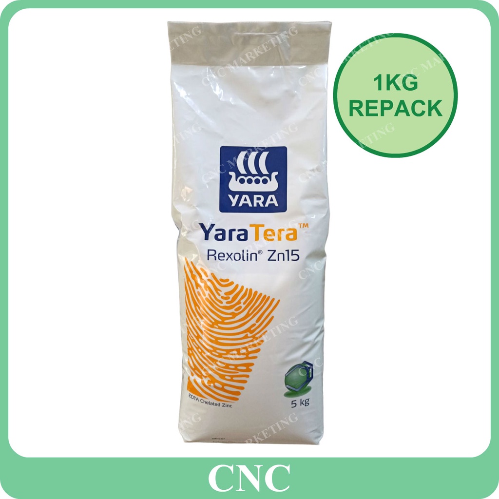 [REPACK] 1KG YaraTera Rexolin Zn15 Zinc (EDTA ZN) Yara Baja Foliar ...
