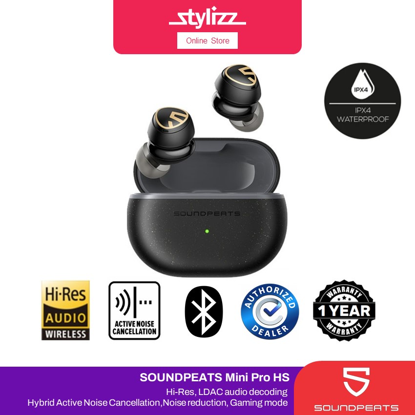 SoundPEATS Mini Pro HS Hybrid Active Noise Canceling Wireless Earbuds ...