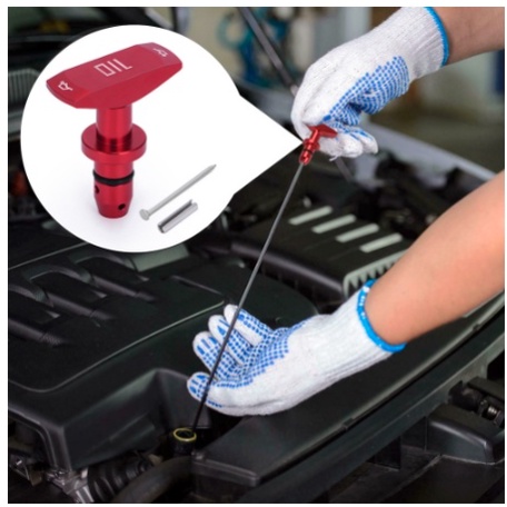 Car Oil Dipstick Engine Oil Pullhandle Aluminum Universal Automobile ...