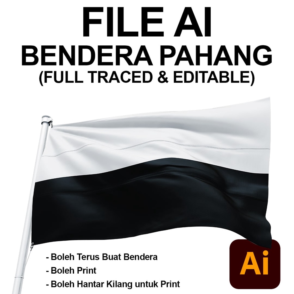 Bendera Pahang File Illustrator I File AI I Photoshop I Template Illustrator - Sesuai Digunakan ...