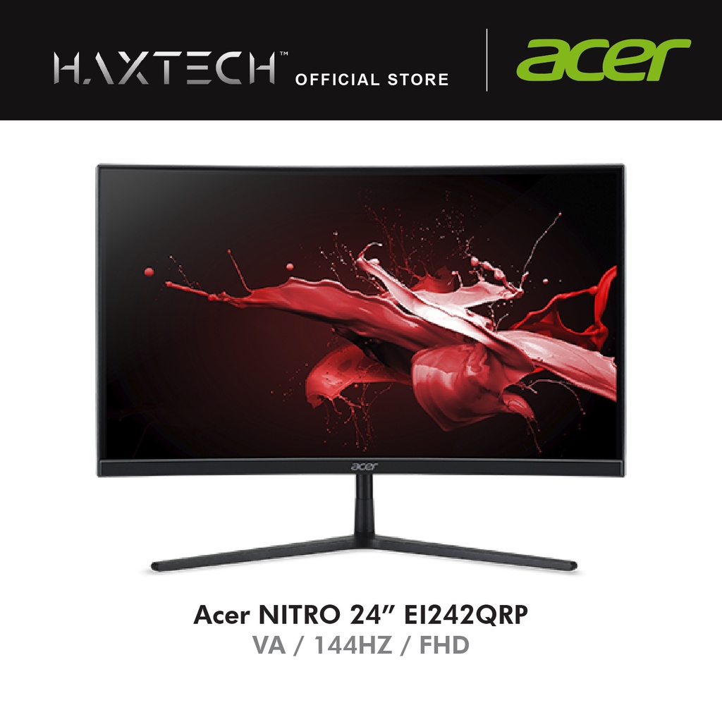 ACER NITRO 24" 1200R EI242QRP CURVED GAMING DISPLAY MONITOR UM.UE2SM ...