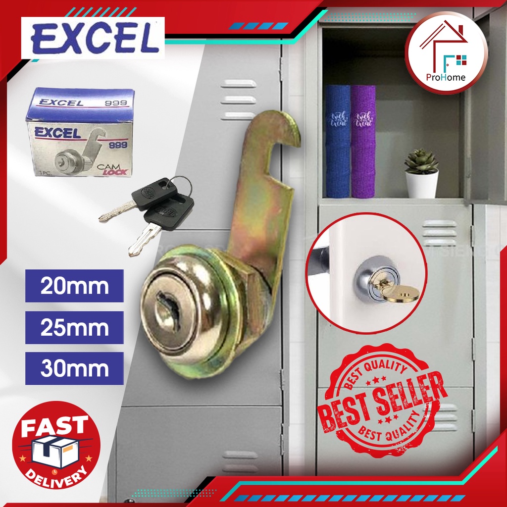 EXCEL 999 CAM LOCK 20MM 25MM 30MM/DRAWER CABINET MAILBOX LOCKER LOCK ...