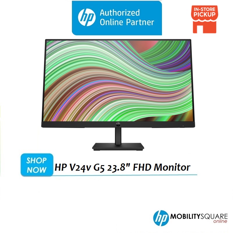 HP V24v G5 FHD Monitor with HDMI Cable (23.8") 65P63AA | Shopee Malaysia