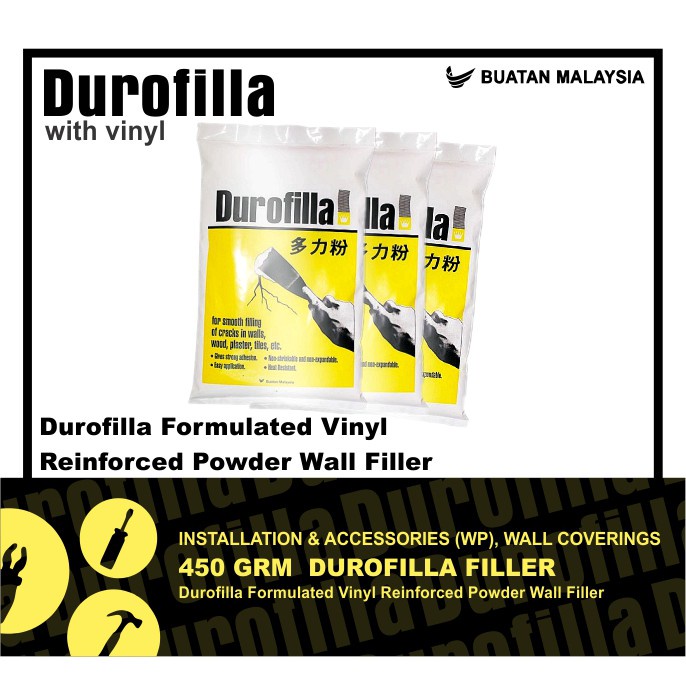 DUROFILLA 450G (FOR SMOOTH FILLING OF CRACKS WALL,WOOD,TILES,PLASTER ...