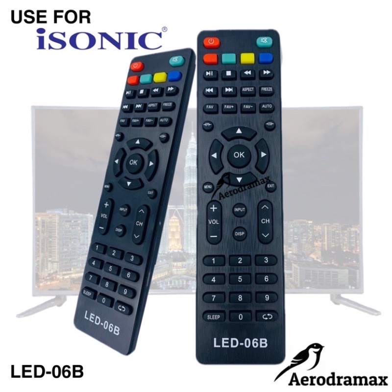 ISONIC LED TV REMOTE CONTROL LED-06B (ORIGINAL) | Shopee Malaysia