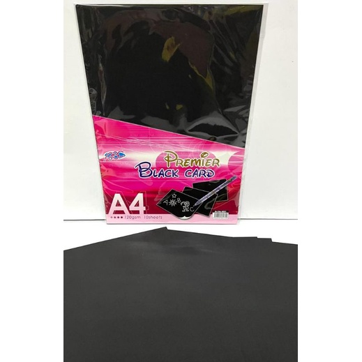 ABC A4 Premier Black Card 120gsm 10sheets | Shopee Malaysia