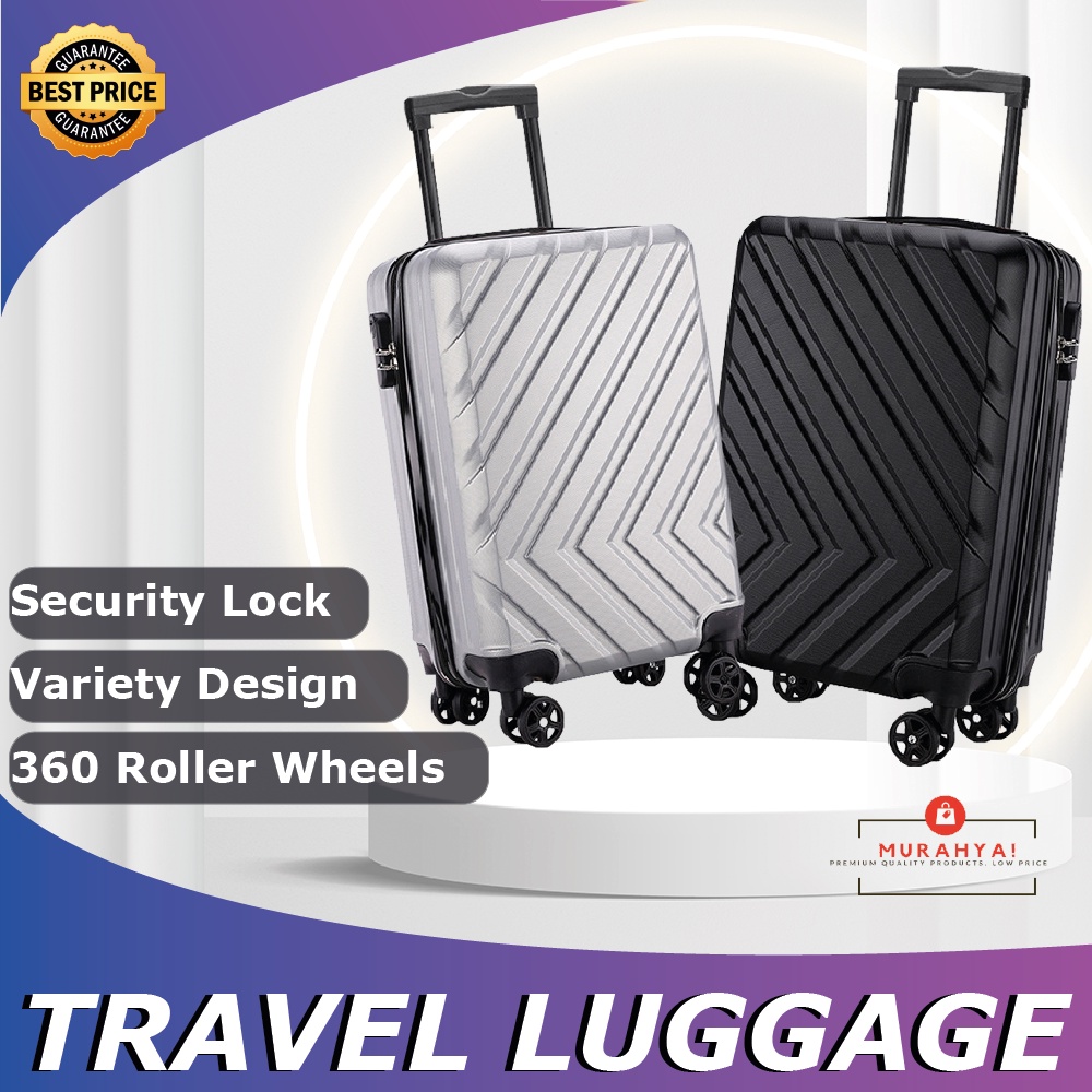 ABS Luggage bag travel Bagasi beg murah 20 24 26 28 inch cabin suitcase ...