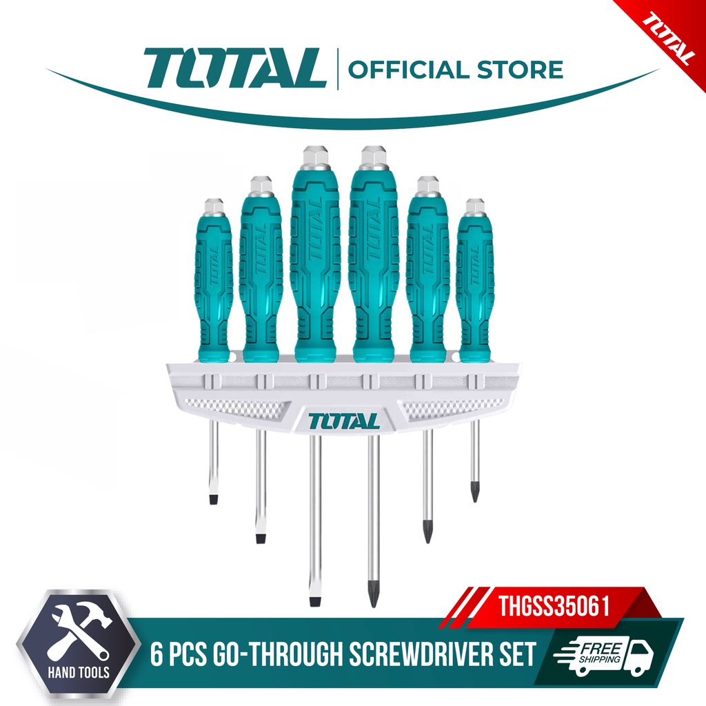 Total Go Through Screwdriver Set (6 Pcs) THGSS35061 | Shopee Malaysia