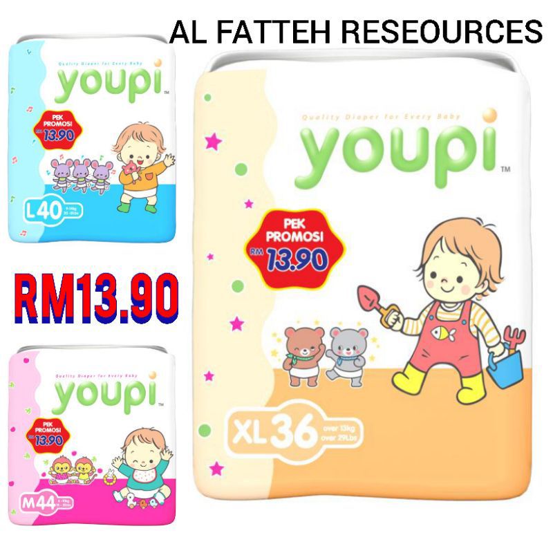 YOUPI PAMPERS XL 36PC | Shopee Malaysia