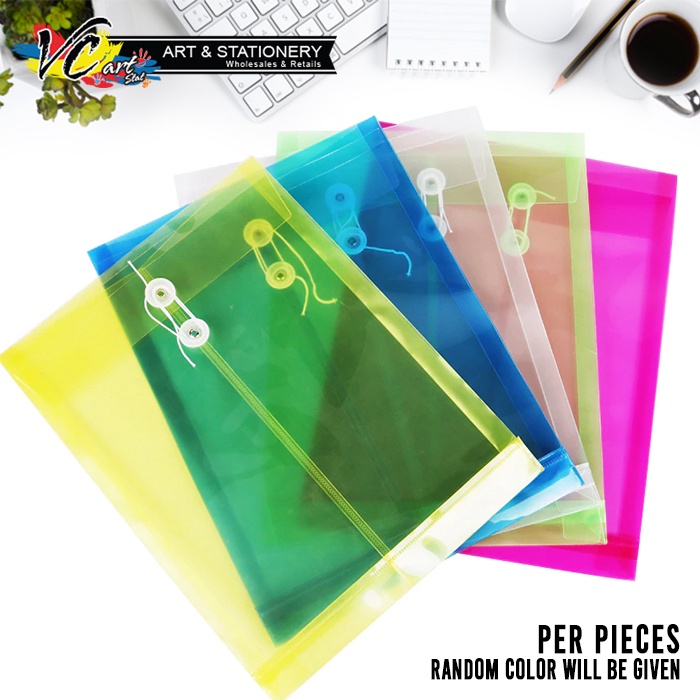 A4 Size Rope Document File Clear/Solid Colour (Vertical/Horizontal ...