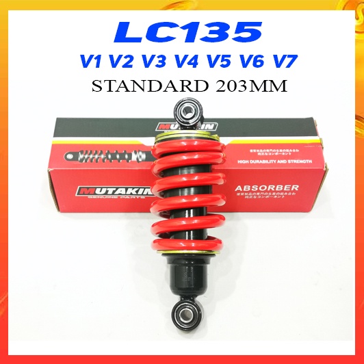 REAR ABSORBER MUTAKIN LC135 V1 V2 V3 V4 V5 V6 V7 MONOSHOCK LC135 203MM ...