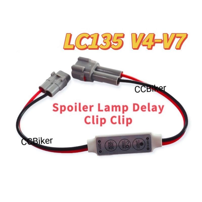 Spoiler L Bar Lamp Light Socket Modify Klip Kelip PNP Y125ZR 125ZR ...