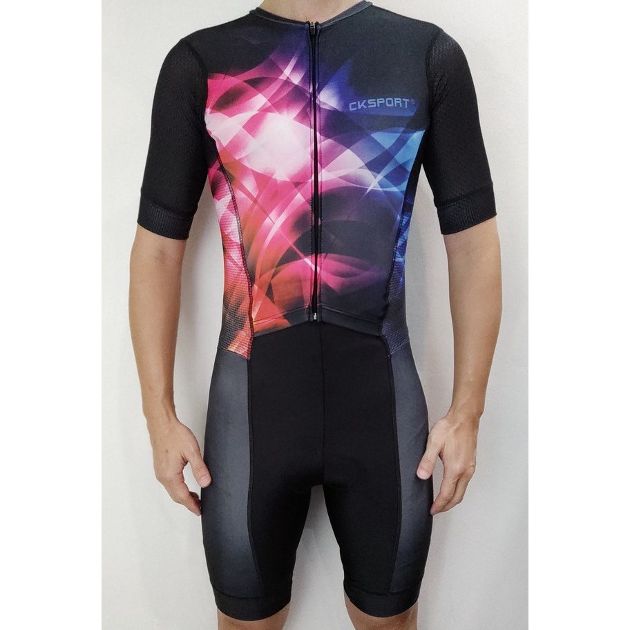 triathlon trisuit skin suit aero suit with breathable pad RUN CYCLE ...