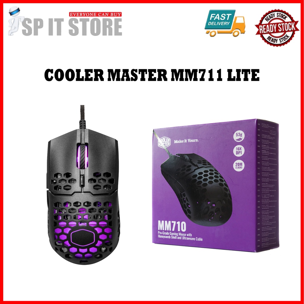 Cooler Master MM711 Lite Lightweight Gaming Mouse (60g) | Shopee Malaysia