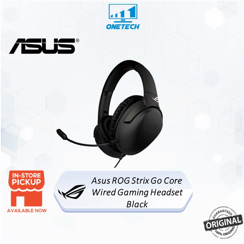 Asus ROG Strix Go Core Wired Gaming Headset - Black (3.5mm) | Shopee ...