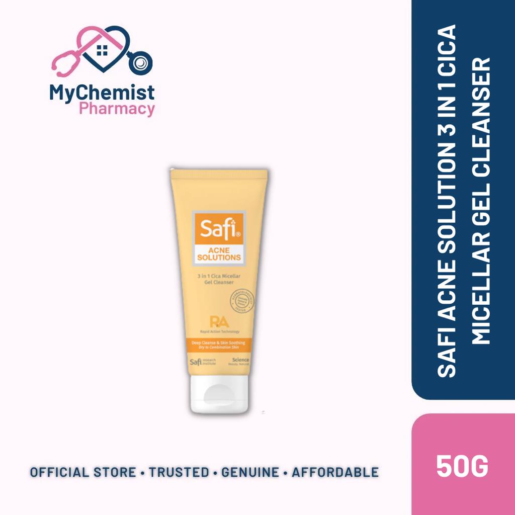 SAFI ACNE SOLUTIONS 3 IN 1 Cica Micellar Gel Cleanser 50g | Shopee Malaysia