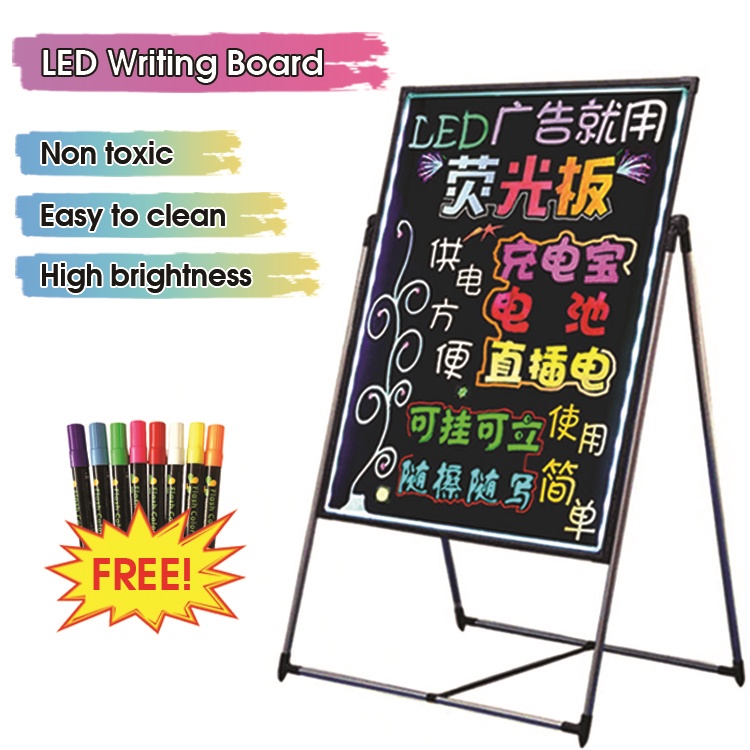 LED Writing Board 60*80/50*70cm Restaurant Menu LED Display Stand ...