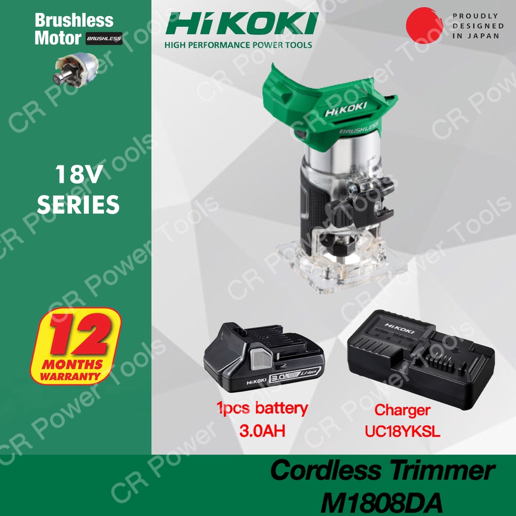 HIKOKI 18V CORDLESS TRIMMER M1808DA (1PCS BATTERY) | Shopee Malaysia