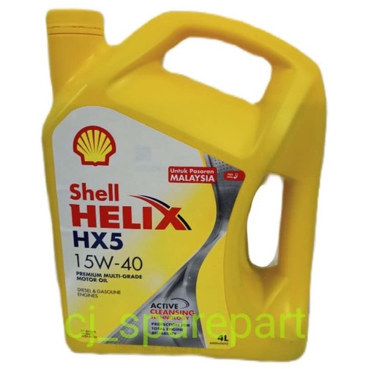 Shell Helix HX5 15W-40 Premium Multi-Grand Minerals 15W40 4L Engine Oil ...