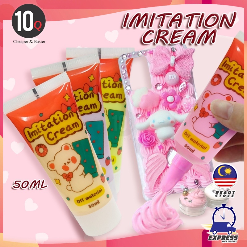 10Q Imitation Cream with Piping Nozzles Tips Fake Adhesive Whipping ...