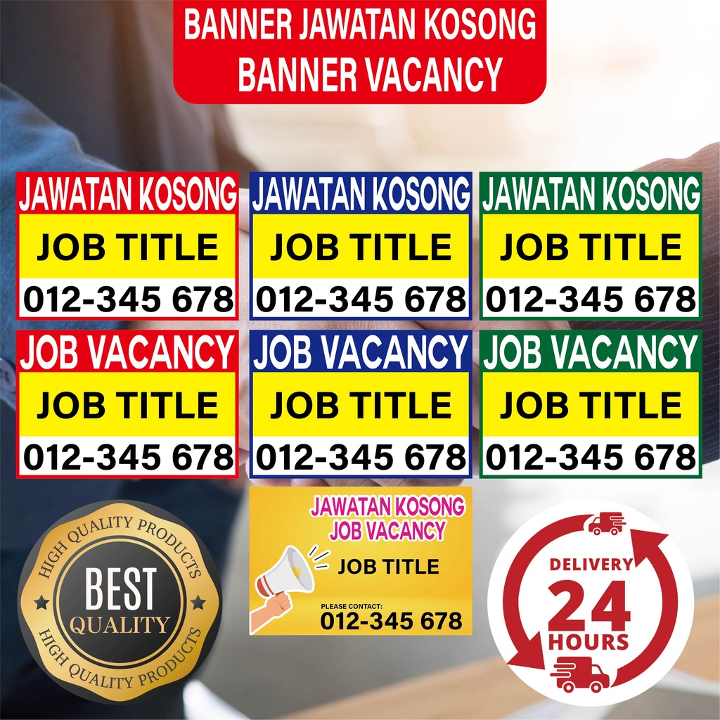 BANNER JAWATAN KOSONG / VACANCY BANNER / HIRING BANNER (FREE TEMPLATE ...