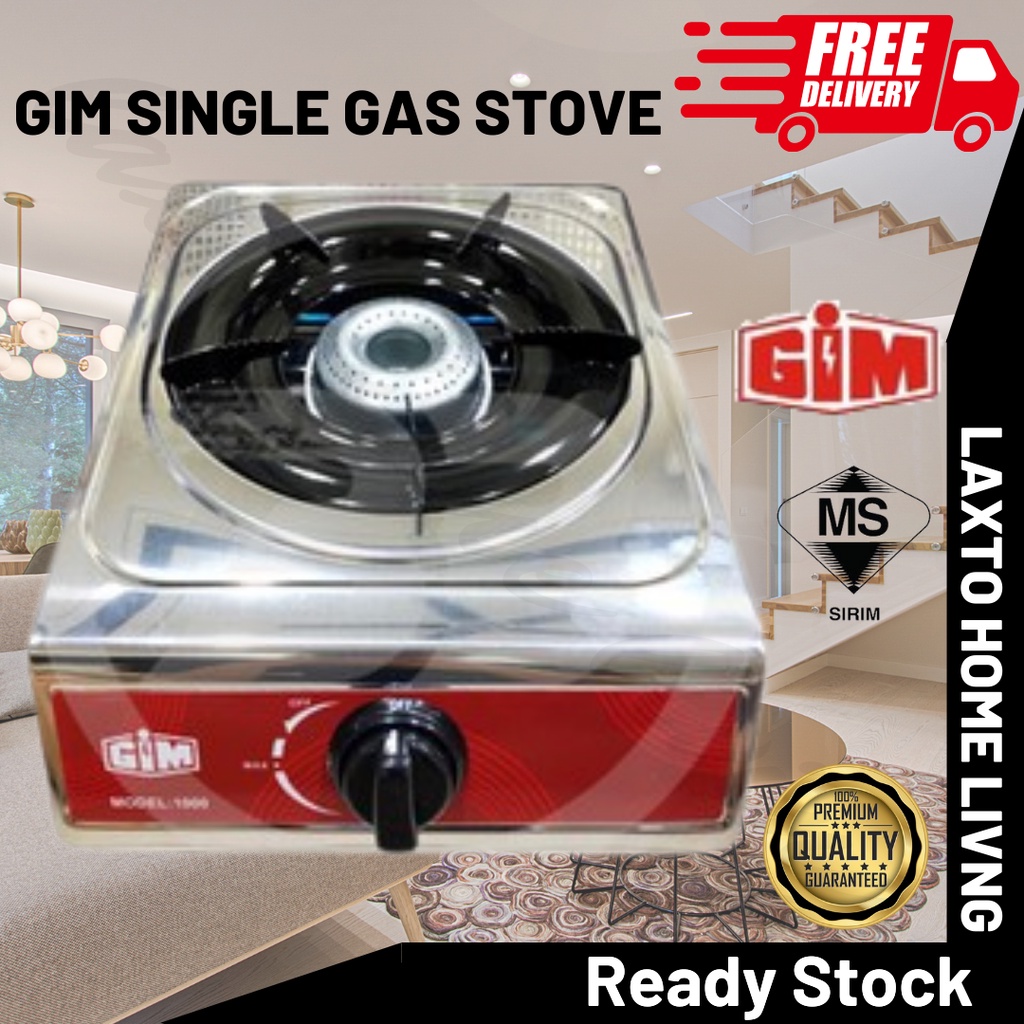 GIM Gas Stove Deluxe Single Burner Cooker MODEL : 1000 Dapur Gas Stove ...