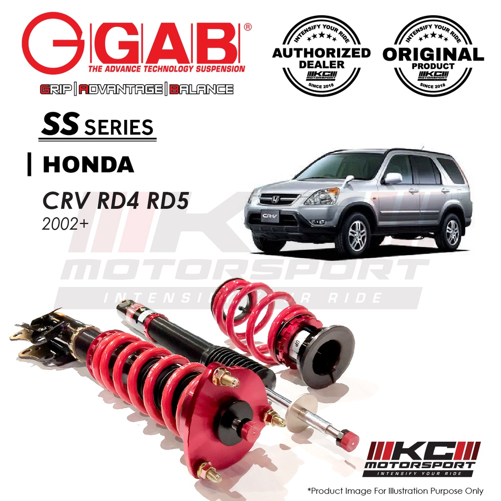 Honda CRV RD4 - RD5 2002+ - GAB SS Series Fully Adjustable Suspension / Coilover | Shopee Malaysia