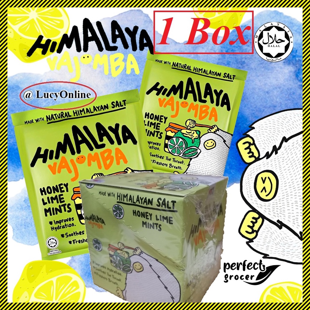 Himalaya Vajomba Honey Lime Mints (15g x 12 Sachets / Box) - Lime Mint ...