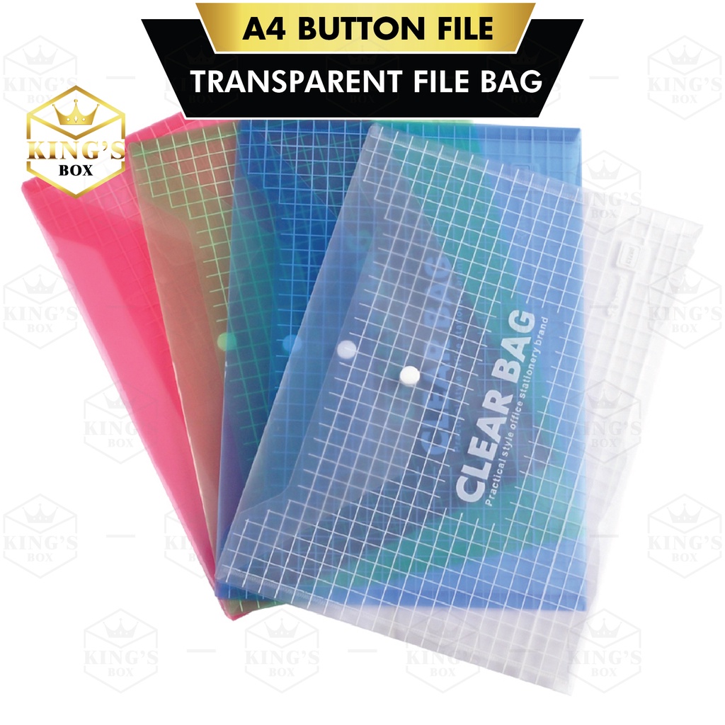 A4 Button File Folder File Bag Office Document Folder Student ...