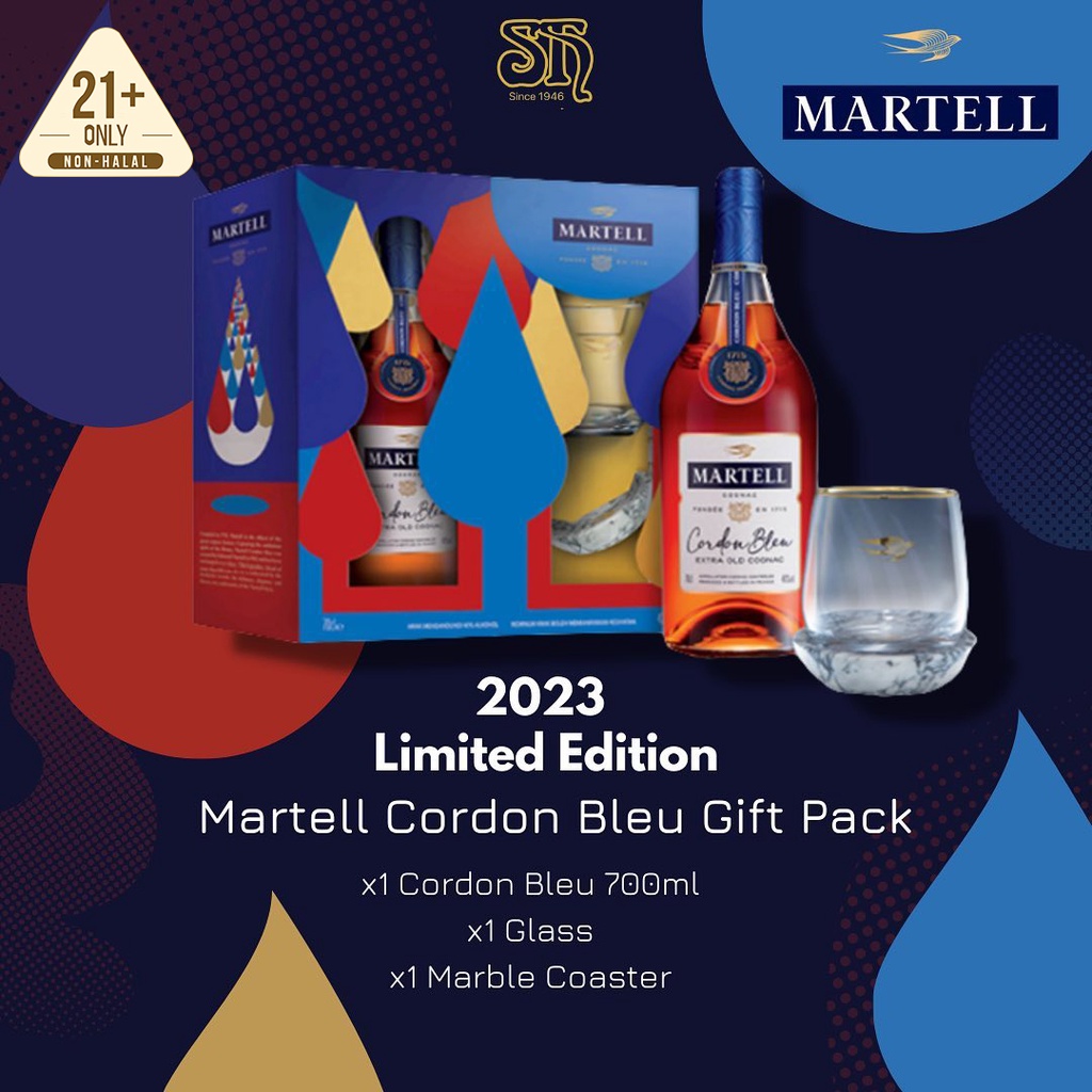 Martell Cordon Bleu Cognac Gift Set 700ml | Shopee Malaysia
