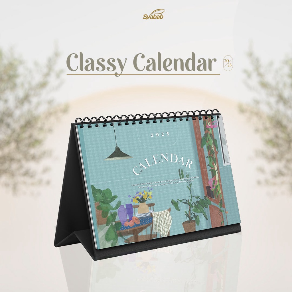 Desk Calender 2023 | Galeri Buku Syabab | Calender Cantik | Shopee Malaysia