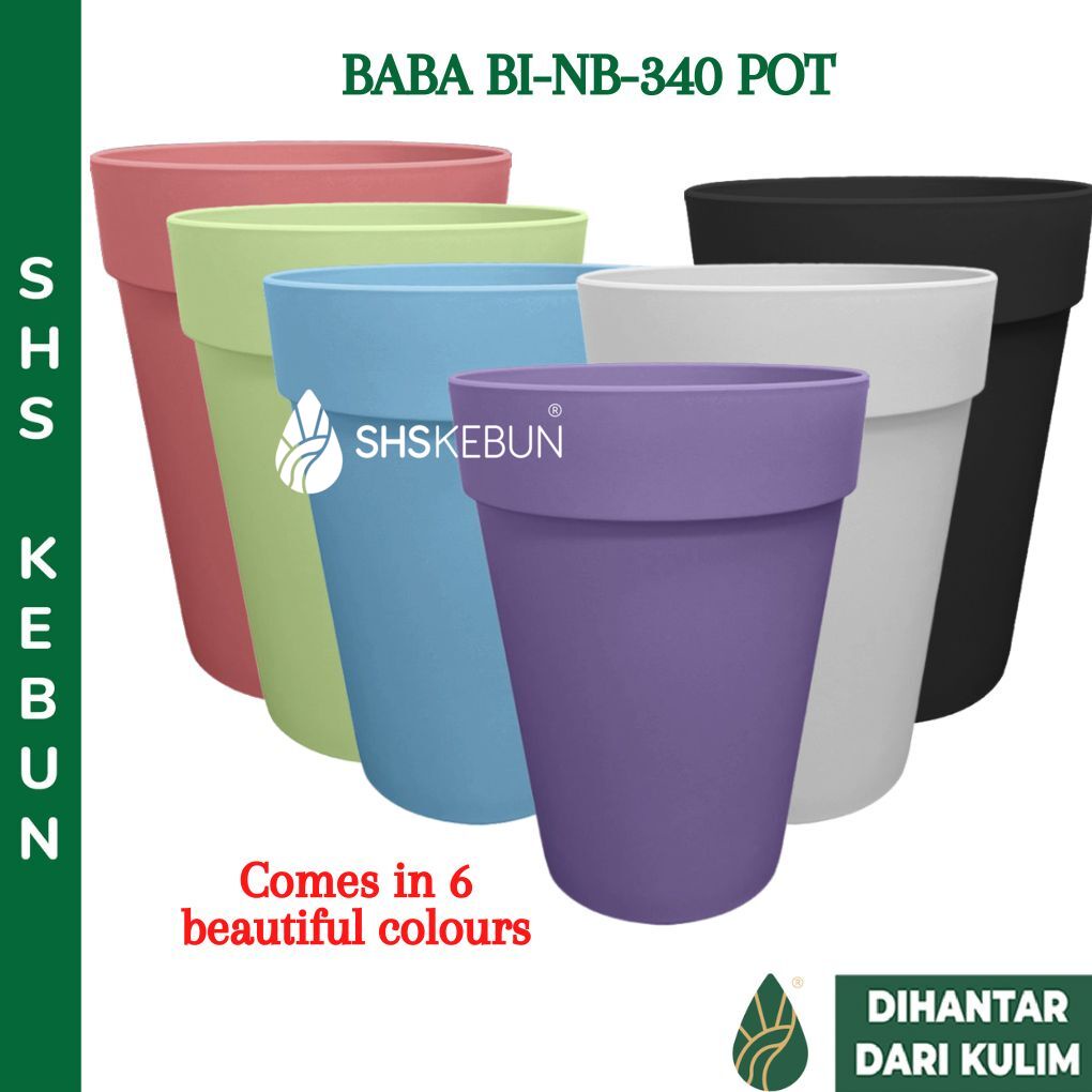 Baba Flower PotRound BI-NB-340 Plastic Biodegradable Pot Pasu Bunga ...