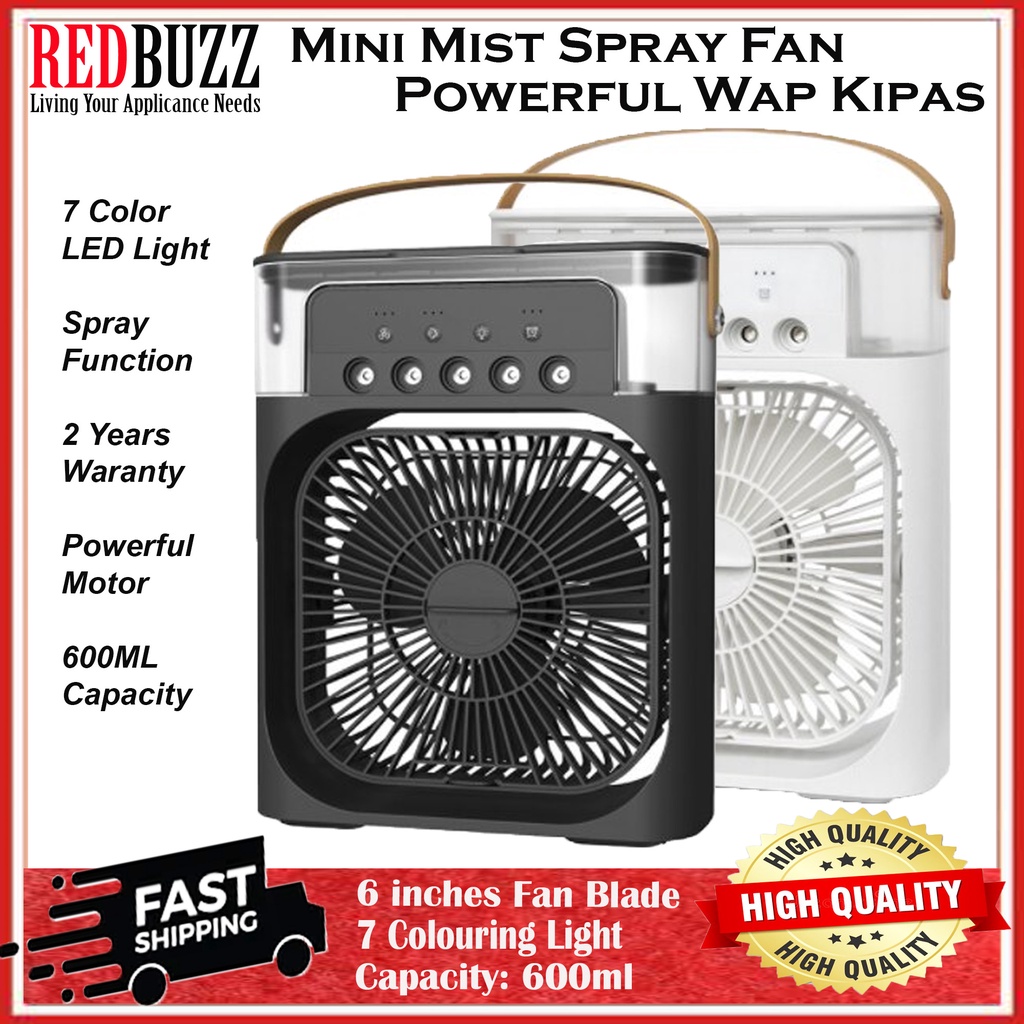 REDBUZZ Portable USB Mini Fan Aircond, Air Cooler, Mist Fan, Kipas ...